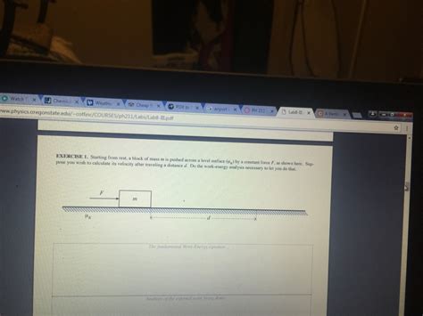 Solved Starting From Rest A Block Of Mass M Is Pushed