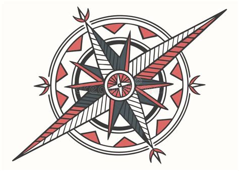 Classic Compass Vector Isolated On A White Background A Vector