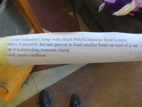 Cosom Transom Boat Loader Clamp With Hitch Pole And Swivel Clamp For One Person Boat Loading