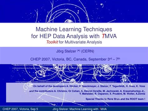 ppt machine learning techniques for hep data analysis with tmva