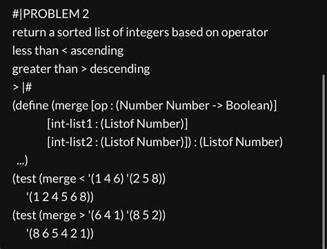 Solved Problem 2return A Sorted List Of Integers Based On