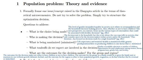 Solved Population Problem Theory And Evidence Formally Chegg Com