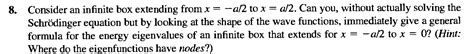 solved consider an infinite box extending from x −a 2 to