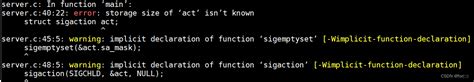 报错提示 Storage Size Of ‘act Isnt Known Struct Sigaction Act；”c语言使用结构体保存storage Size Of Isnt