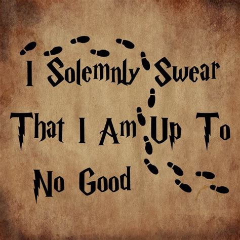 I Solemnly Swear That I Am Up To No Good Svg Etsy