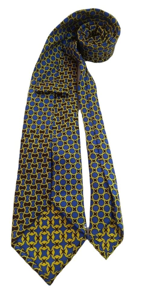 Fabric Frontline 7 Folds Tricolor Geometric Tie Hm I Gem