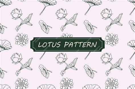 Premium Vector Lotus Pattern 8