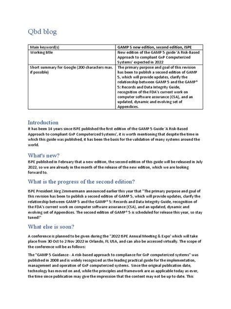 gamp 5 second edition pdf