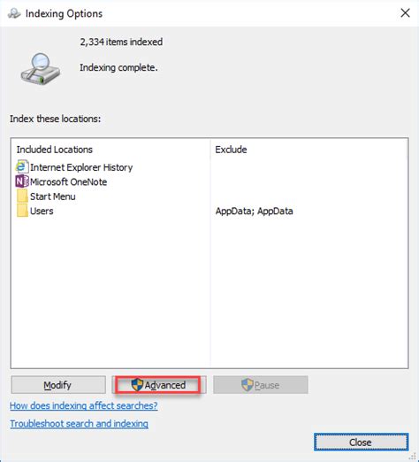 How To Speed Up Disable Or Rebuild The Search Index For Windows