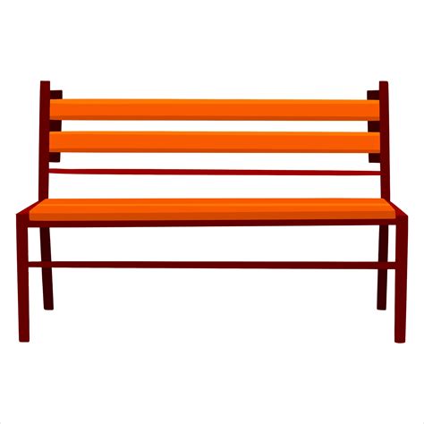Wooden Bench Bench For City Garden Or Park Cartoon Style 3000414