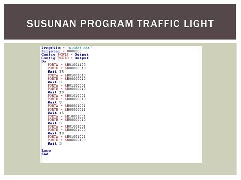 Perancangan Traffic Light Dengan Mikrokontroller Atmega 16 Ppt