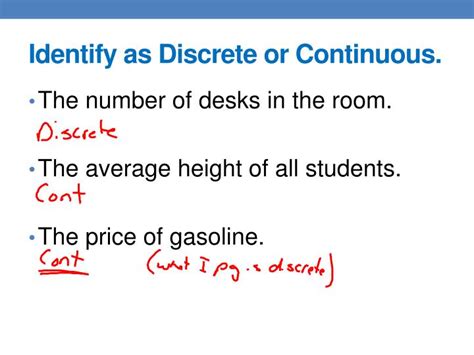 PPT Discrete And Continuous Variables PowerPoint Presentation ID 2464680
