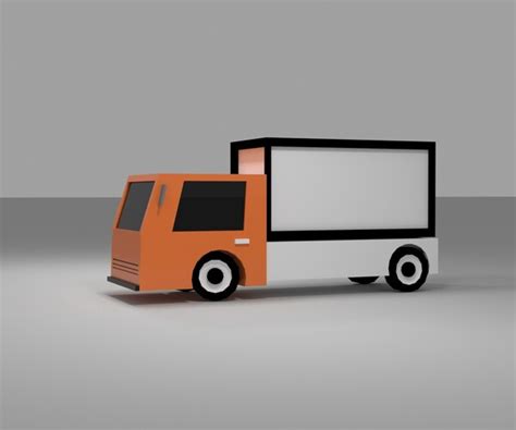 Artstation Cartoon Low Poly Truck Low Poly Game Assets