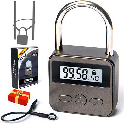 Ackstar Metal Timer Padlock Inteligent Timing Padlock With 10 Inch Steel Cable Extension