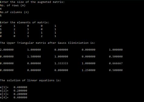 Modifying Gauss Elimination For Tridiagonal Systems C Program Bragitoff Com
