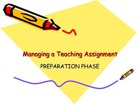Managing A Teaching Assignment Ppt