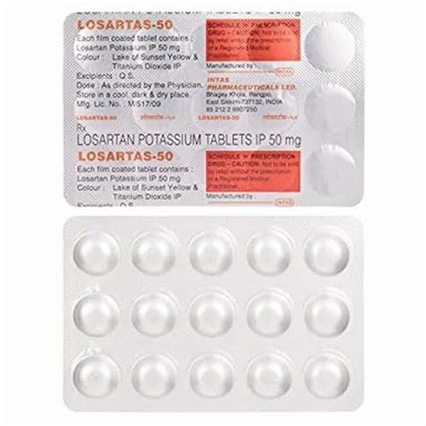 Losartan 50 Mg Tablet At Rs 113stripe In Nagpur Id 2852782181248