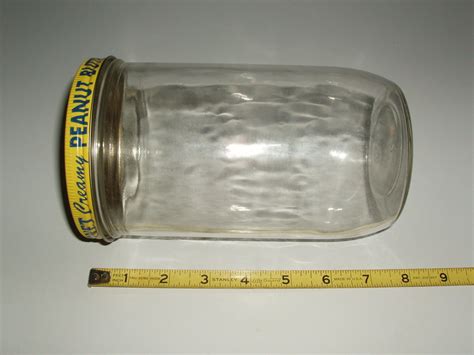 Velvet Creamy Peanut Butter 3 Lb Jar Vintage Glass Jumbo Size