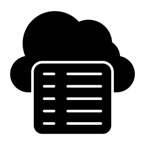 An Icon Design Of Cloud List Vector Art At Vecteezy