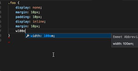 Css Emmet With Percentage As Unit Doesnt Show Up In Suggestion List