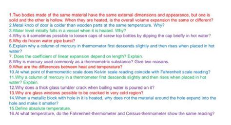 1 Two Bodies Made Of The Same Material Have The Same External Dimensions