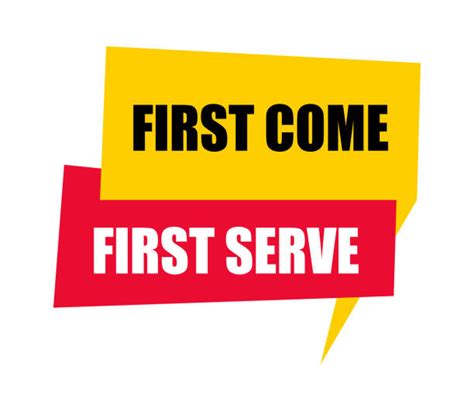 560 First Come First Serve Stock Illustrations Royalty Free Vector