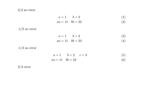 Why The Alignat Environment In Amsmath Needs A Mandatory Argument