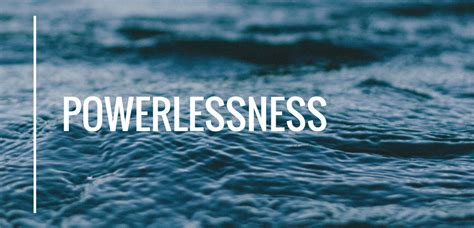 Admitting Powerlessness • OASV