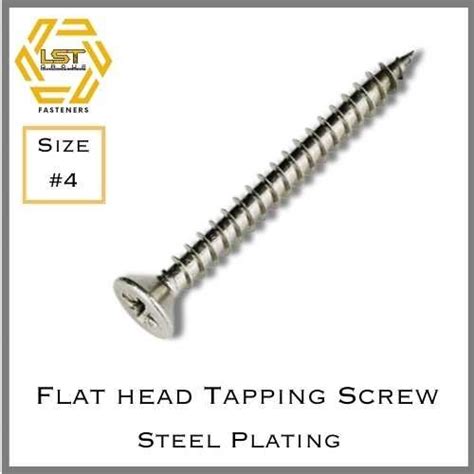 Steel Phillips Flat Head Tapping Screw 4 Pack 10 Pcs