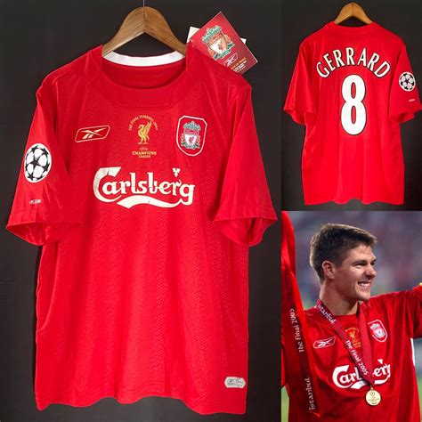 Liverpool 2005 Reebok Home Official Shirt Gerrard Uefa
