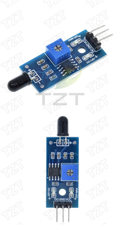 Tzt Ir Infrared 3 Wire Flame Detection Sensor Module Ir Flame Sensor