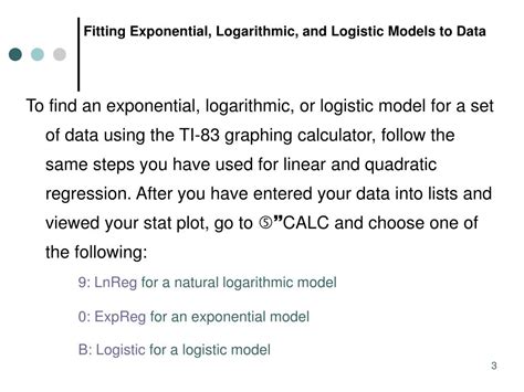 PPT Exponential Logarithmic Logistic Models PowerPoint Presentation ID