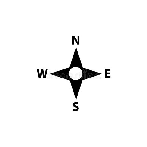 Compass Nautical Icon Flat Vector Template Design Trendy Stock Vector