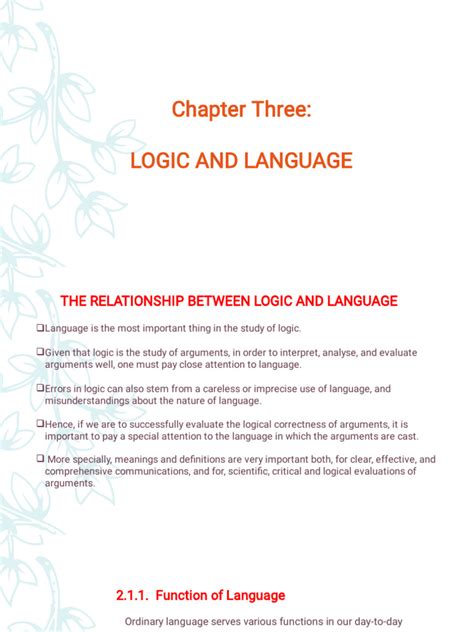 Ch 3 Logic Pdf Definition Linguistics
