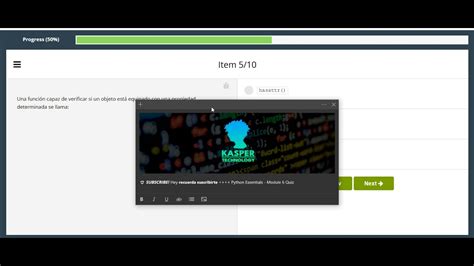 Module Quiz Examen Módulo Python Essentials YouTube