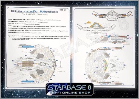 Federation Saber Class Wallpaper Decal Sheet Starcraft