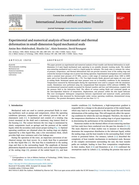 Pdf Experimental And Numerical Analysis Of Heat Transfer And Thermal