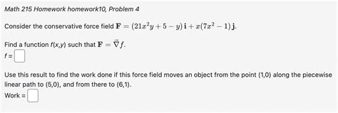 Solved Math 215 Homework Homework10 Problem 4 Consider The