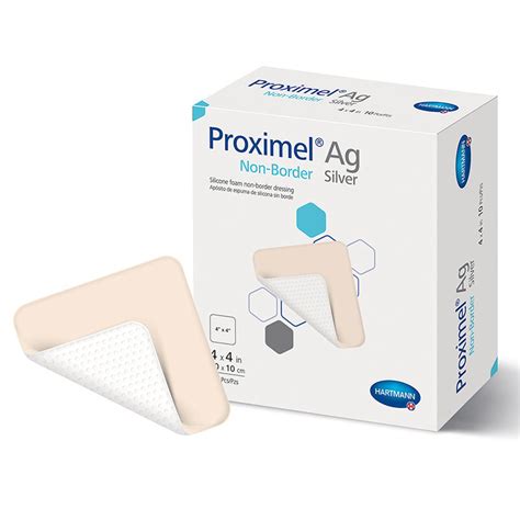 Hartmann Proximel Non Border Ag Silicone Foam Dressing 4x4 Inch Box Of