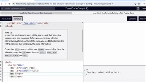 Learn Javascript By Building A Role Playing Game Step 1 To 17 Youtube