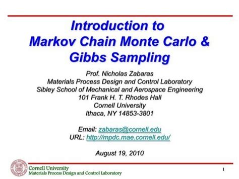 Introduction To Markov Chain Monte Carlo And Gibbs Sampling