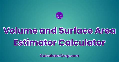 Volume And Surface Area Calculator Calculate For Common 3d Shapes