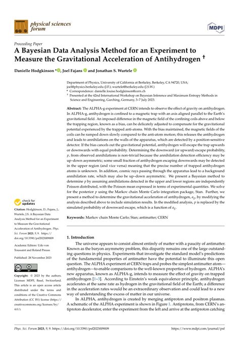 Pdf A Bayesian Data Analysis Method For An Experiment To Measure The Gravitational