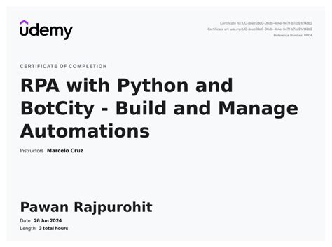 pawan rajpurohit on linkedin successfully completed rpa with python