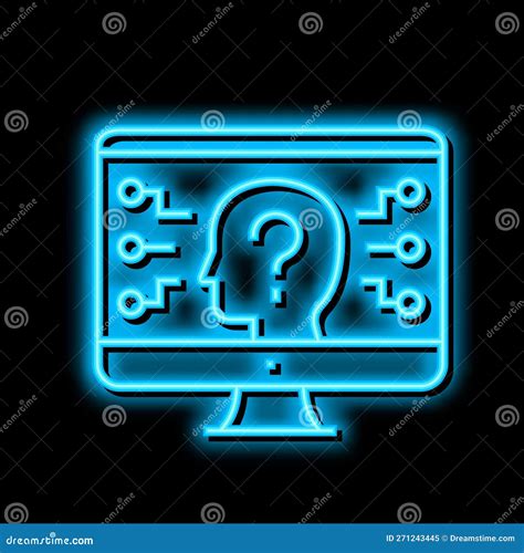 Encriptar Sistema De Seguridad Neon Glow Ilustración De Icono Ilustración Del Vector