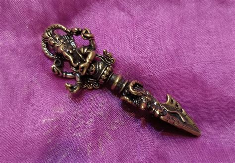 Phurba Small Tibetan Buddhist Bronze Dagger Tibet Buddhism Tantra