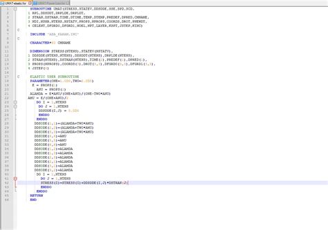 Problem During Compilation Using Umat In Abaqus 614 1can Someone