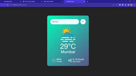 Abhishek Gupta On Linkedin Weatherapp Webdevelopment Web Html Css Js Api Project
