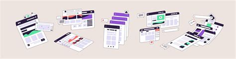 Premium Vector Templates Of Web Application Ui Set Design Of User