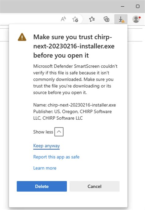 Antiviruswarnings Chirp